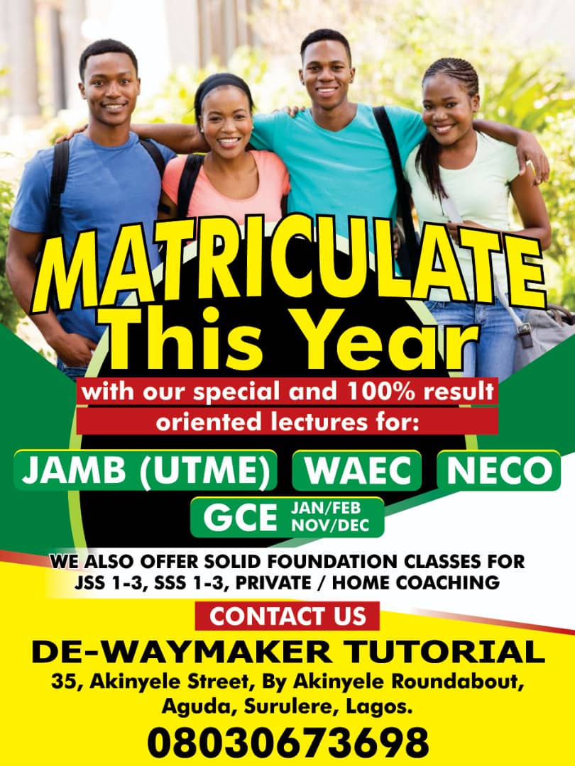 De Waymaker Tutorial Centre Aguda Surulere Lagos - finelib.com