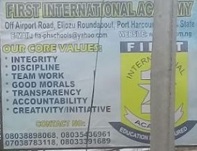First International Academy Port Harcourt Rivers State - finelib.com